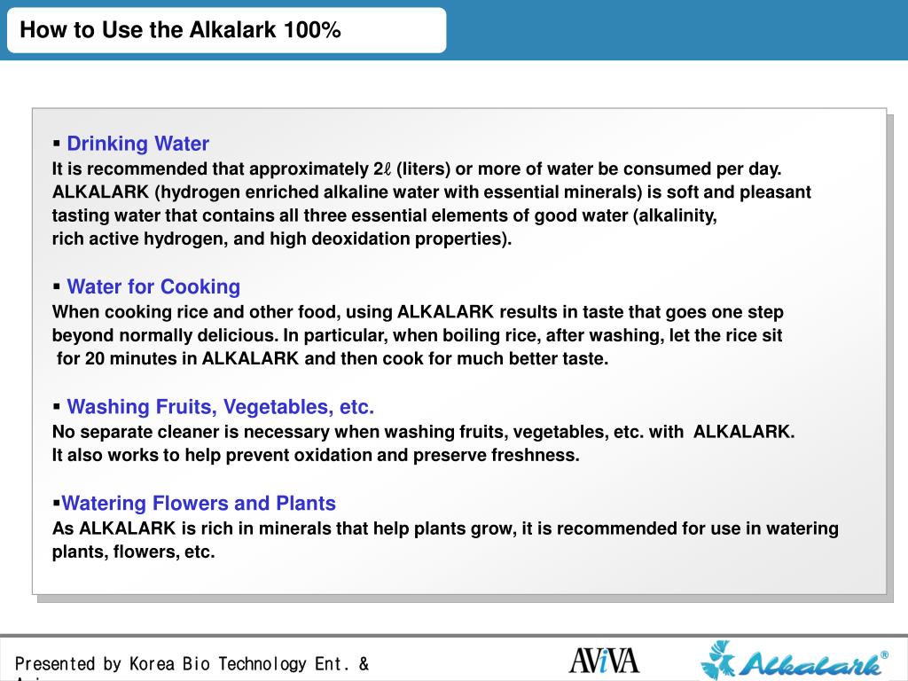 PPT - Portable Mineral Alkaline Water Reductor (Deoxidized) Alkalark ...