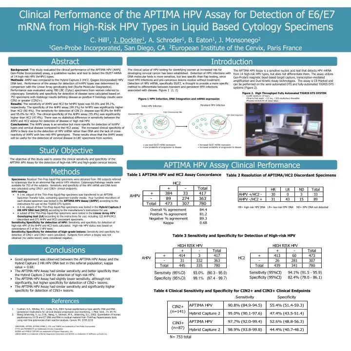 PPT - Clinical Performance of the APTIMA HPV Assay for Detection of E6 ...