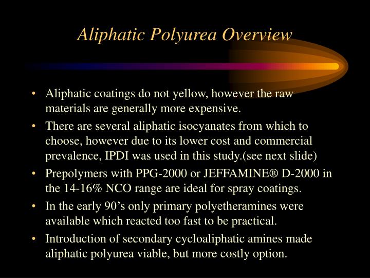 PPT - Secondary Amines for Aliphatic Polyurea Polymers PowerPoint ...