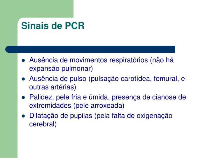 PPT - PCR Parada Cárdio-respiratória PowerPoint Presentation - ID:149971