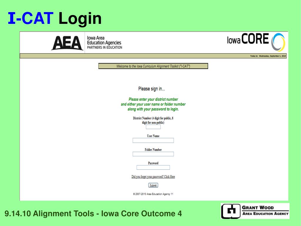 PPT - I - CAT Iowa - Curriculum Alignment Toolkit Demonstration ...