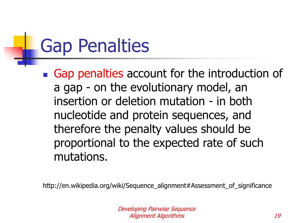Ppt Developing Pairwise Sequence Alignment Algorithms Powerpoint Presentation Id150859