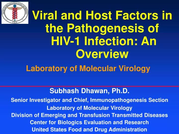 PPT - Viral and Host Factors in the Pathogenesis of HIV-1 Infection: An ...