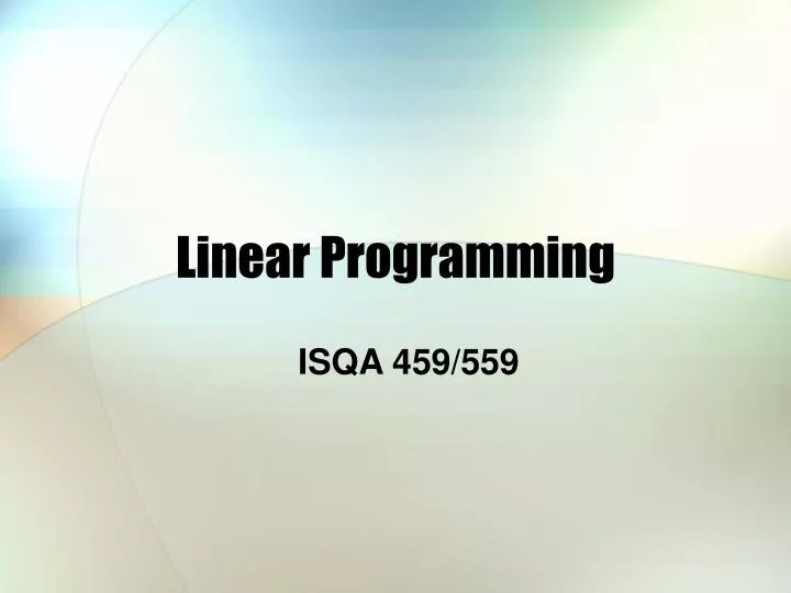 PPT - Linear Programming PowerPoint Presentation, free download - ID:155054