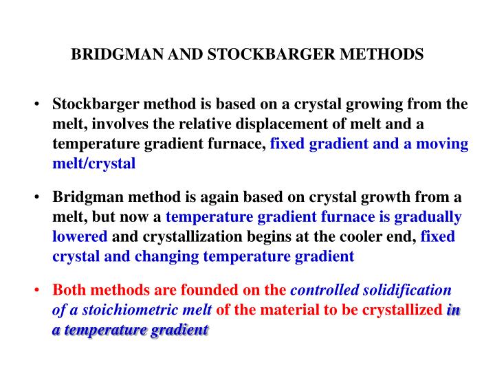 PPT - GROWTH OF SINGLE CRYSTALS: VAPOR, LIQUID, SOLID PHASE ...