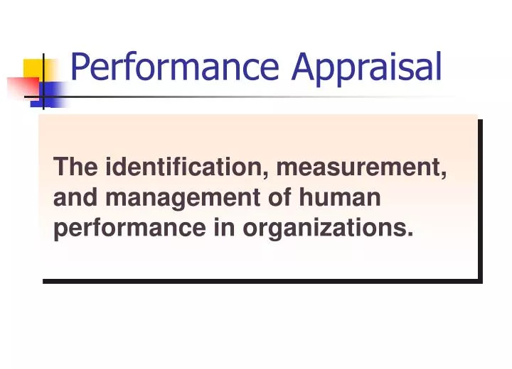PPT - Performance Appraisal PowerPoint Presentation, free download - ID ...