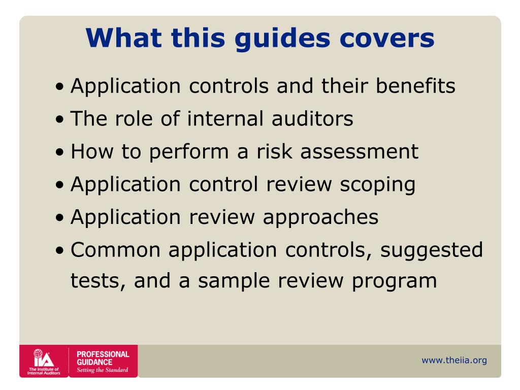 Ppt Auditing Application Controls Powerpoint Presentation Free