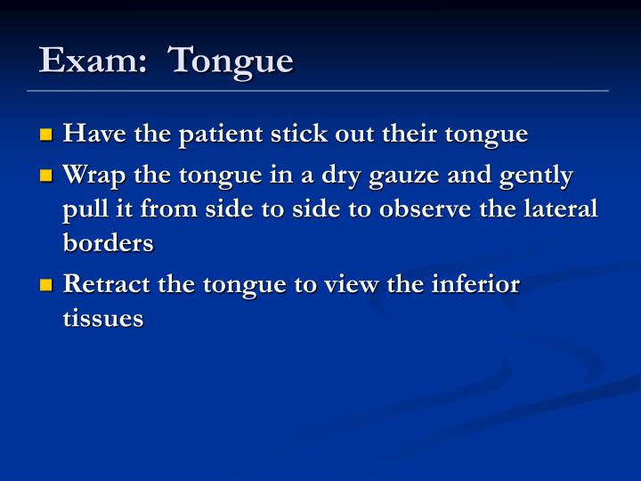 PPT - Examination of the Oral Cavity PowerPoint Presentation - ID:156291