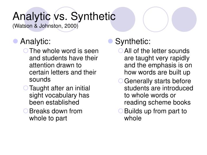 PPT - Analytic vs. Synthetic Phonics PowerPoint Presentation - ID:159306