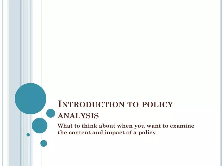 PPT - Introduction to policy analysis PowerPoint Presentation, free ...