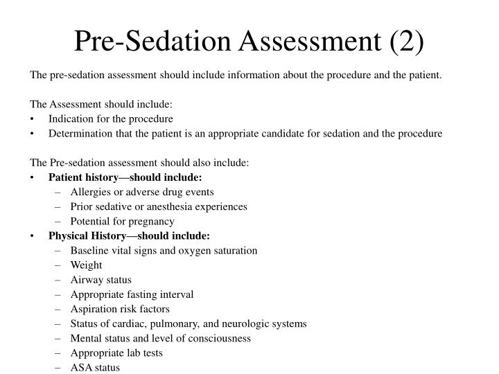 PPT - Moderate Sedation/Analgesia (Conscious Sedation) PowerPoint ...