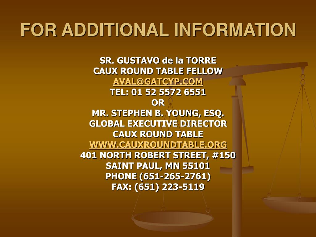 PPT - THE CAUX ROUND TABLE PRINCIPLES FOR ESTABLISHING MORAL GOVERNMENT ...