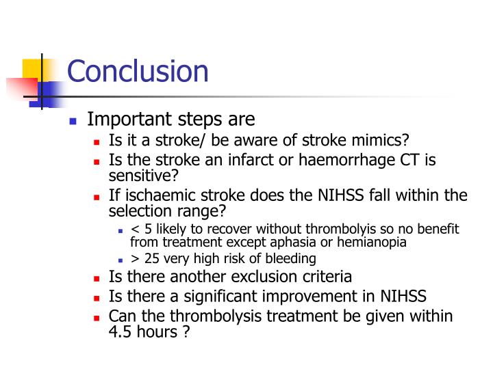PPT - Stroke thrombolysis: Benefits and pitfalls PowerPoint ...
