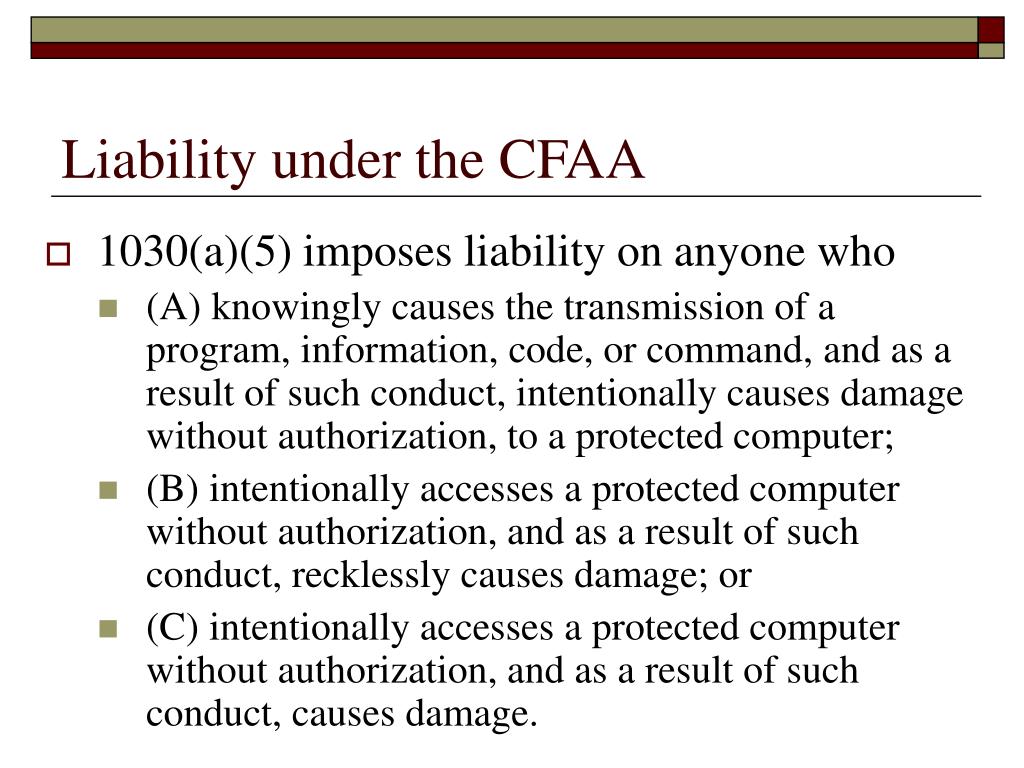PPT - Computer Fraud and Abuse Act PowerPoint Presentation, free ... PPT - Computer Fraud and Abuse Act PowerPoint Presentation, free ...
