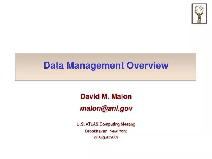 PPT - Data Management Overview PowerPoint Presentation, free download ...