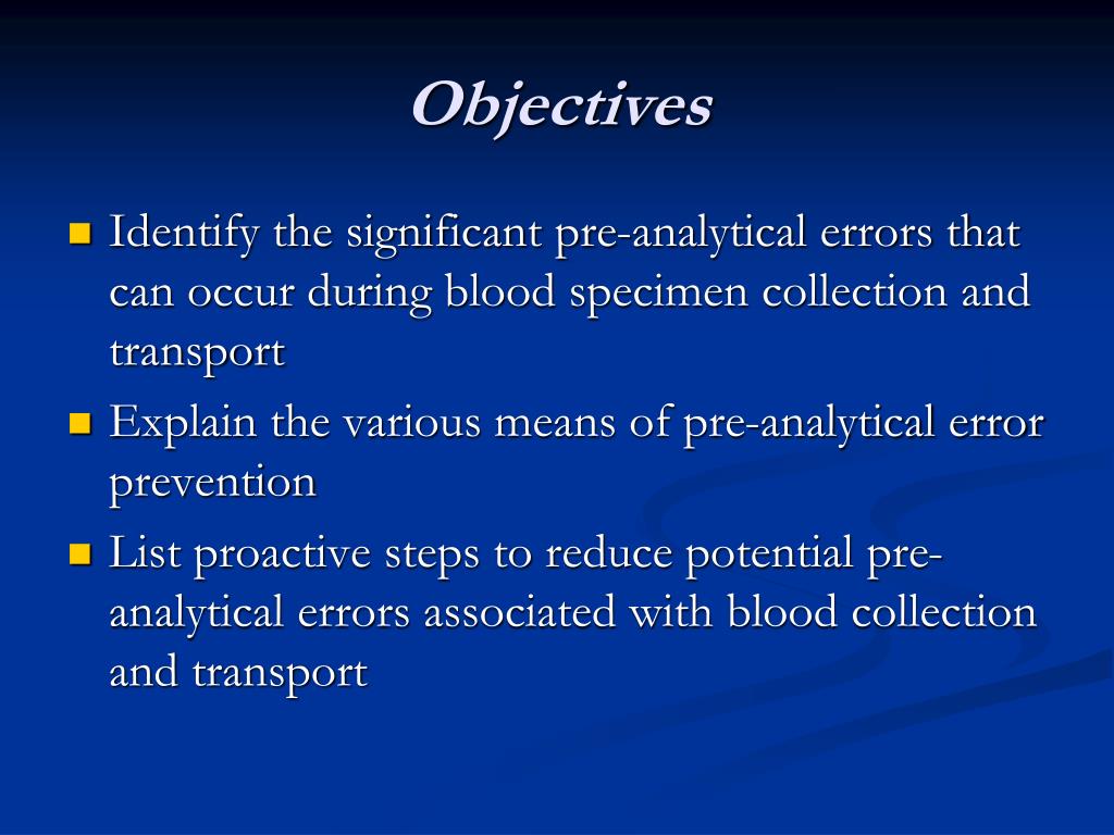 Ppt Pre Analytical Laboratory Errors Powerpoint Presentation Id 167993