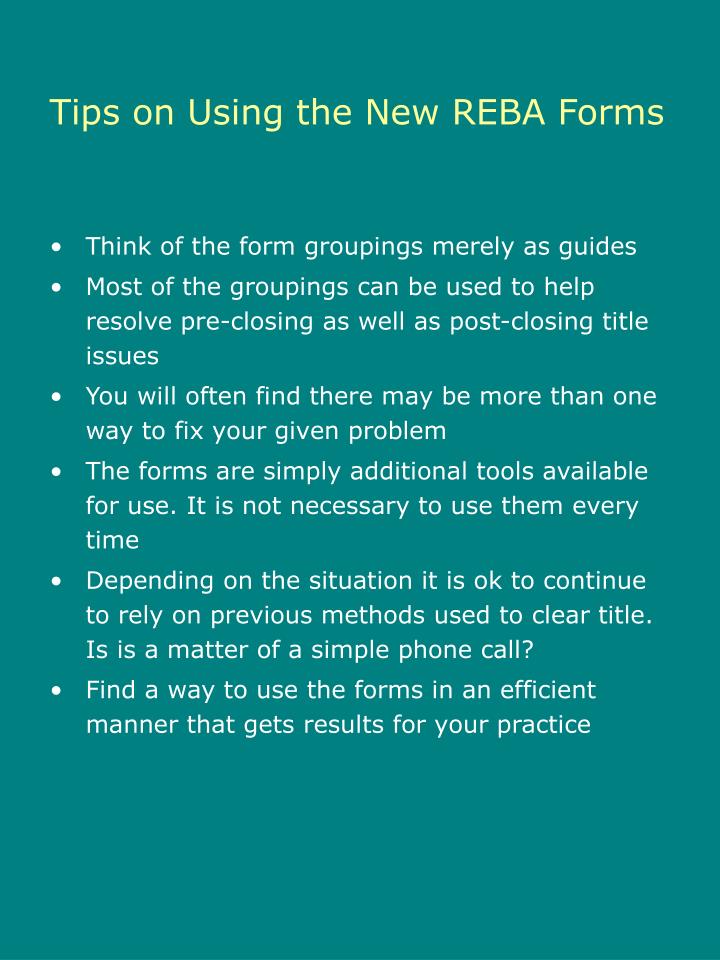 PPT - Using the Massachusetts Mortgage Discharge Law: The New REBA ...