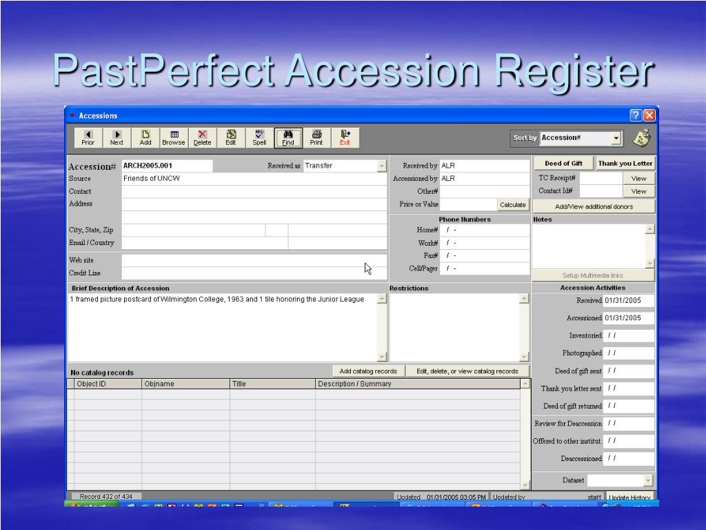PPT - PastPerfect Museum Software PowerPoint Presentation, free ...