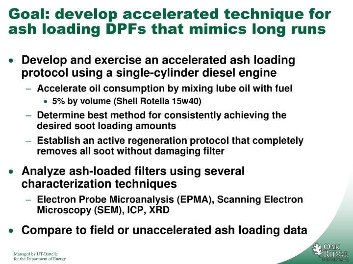 PPT - Development of an Accelerated Ash-Loading Protocol for Diesel ...