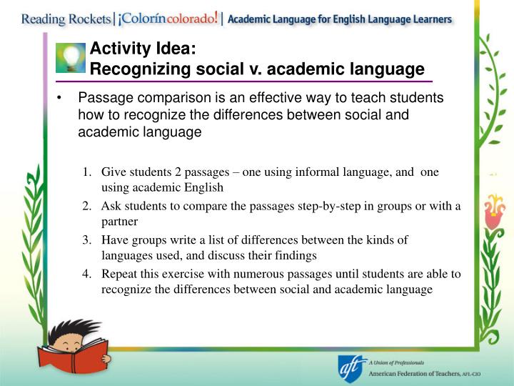 PPT - Academic Language for English Language Learners PowerPoint ...