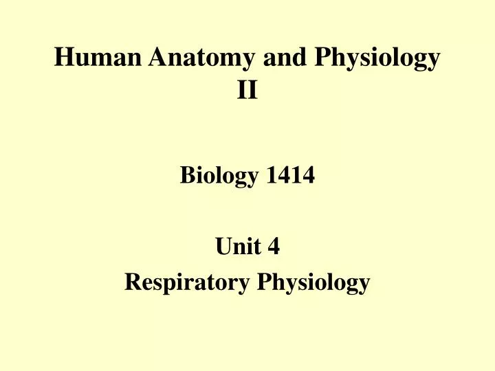 PPT - Human Anatomy and Physiology II PowerPoint Presentation, free ...