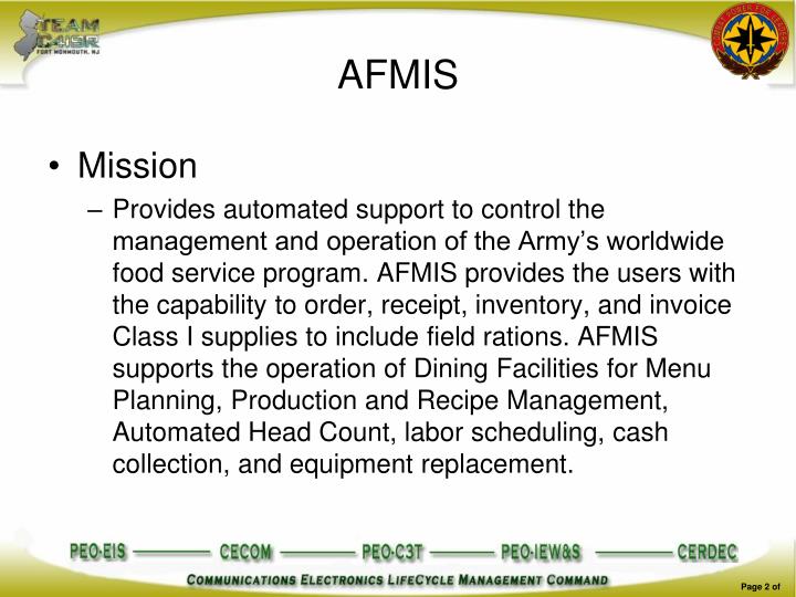 PPT - Army Food Management Information System SEC - Lee PowerPoint ...