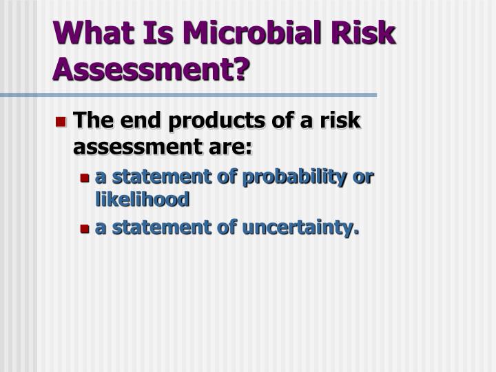 PPT - The Role of Predictive Microbiology in Microbial Risk Assessment ...
