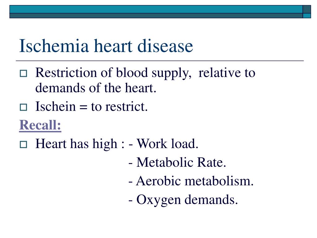 PPT - Ischemic Heart Disease PowerPoint Presentation, free download ...