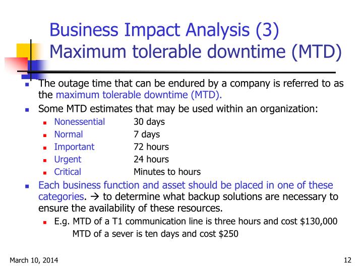 PPT - Chapter 9: Business Continuity Planning PowerPoint Presentation ...