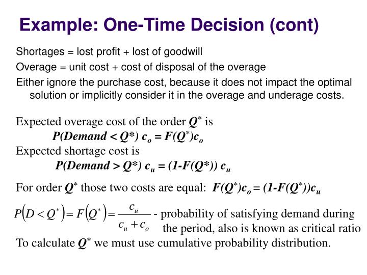 PPT - Chapter 5 Inventory Control Subject to Uncertain Demand ...