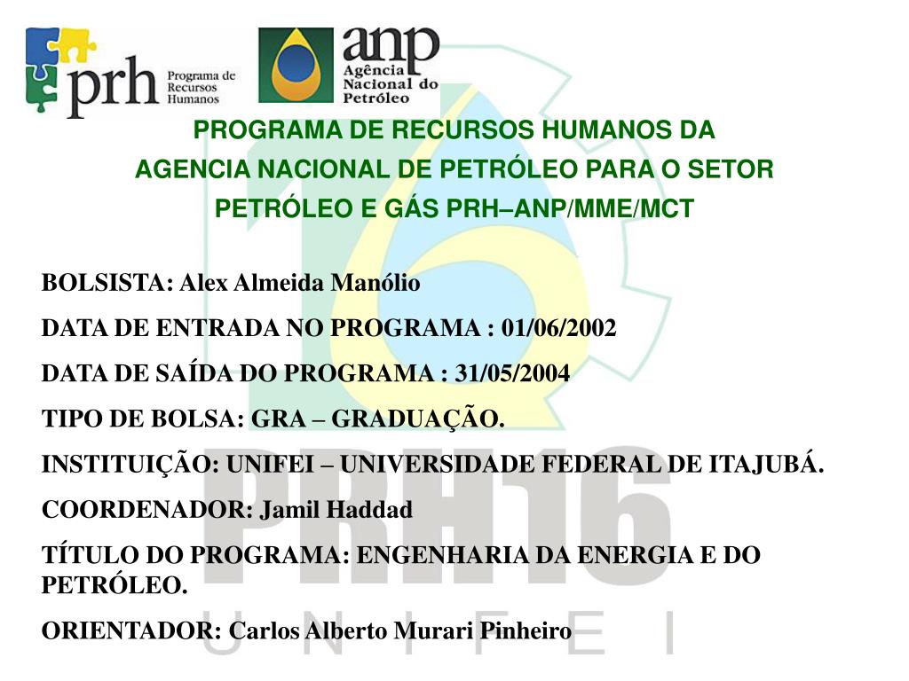 PPT - PROGRAMA DE RECURSOS HUMANOS DA AGENCIA NACIONAL DE PETRÓLEO PARA ...