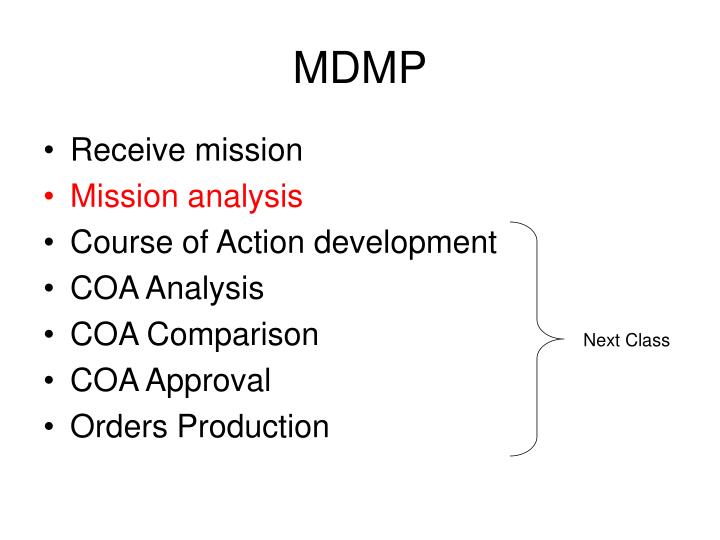 PPT - MDMP Class (Military Decision Making Process) PowerPoint ...
