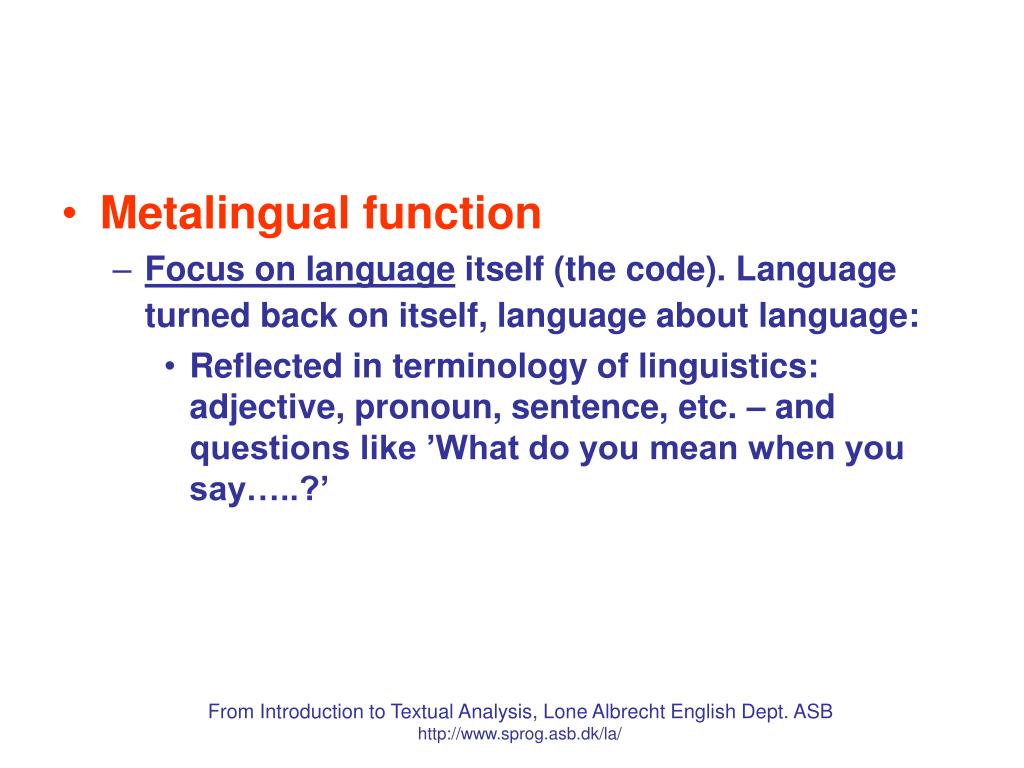 Conative Function Of Language Examples