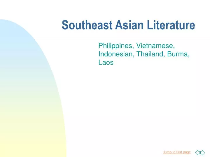 PPT - Southeast Asian Literature PowerPoint Presentation, free download ...