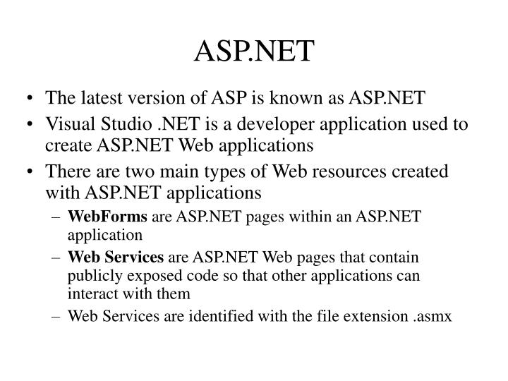 PPT - Introduction to ASP.NET PowerPoint Presentation - ID:178562