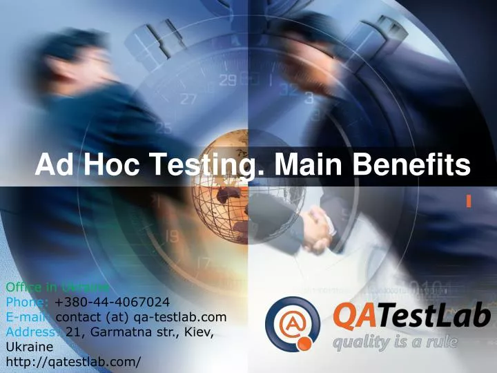 PPT - Ad Hoc Testing. Main Benefits PowerPoint Presentation, free ...