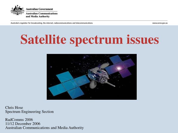 PPT - Satellite spectrum issues PowerPoint Presentation, free download ...