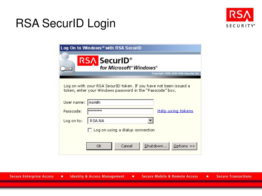 PPT - RSA SecurID ® for Microsoft ® Windows ® PowerPoint Presentation ...