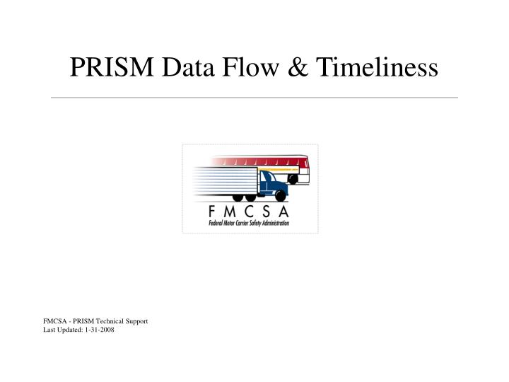 PPT - PRISM Data Flow & Timeliness PowerPoint Presentation, free ...