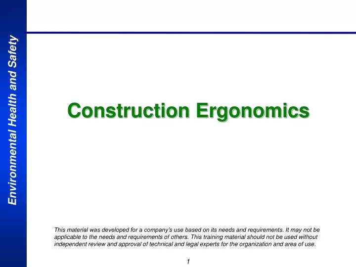 PPT - Construction Ergonomics PowerPoint Presentation - ID:182393