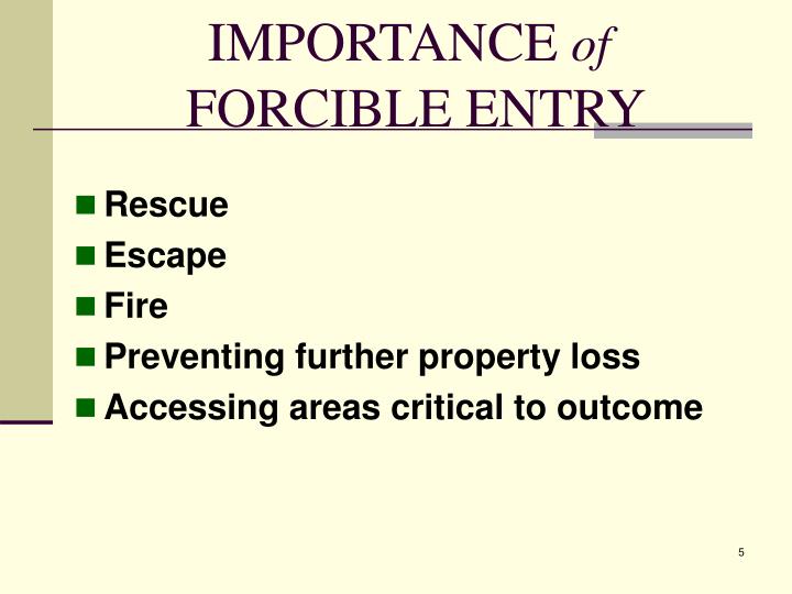 PPT - FORCIBLE ENTRY PowerPoint Presentation - ID:182476