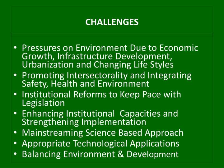 PPT - ENVIRONMENTAL REGULATION IN INDIA: ISSUES AND CHALLENGES Ministry ...