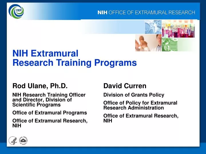 PPT - NIH Extramural Research Training Programs PowerPoint Presentation ...