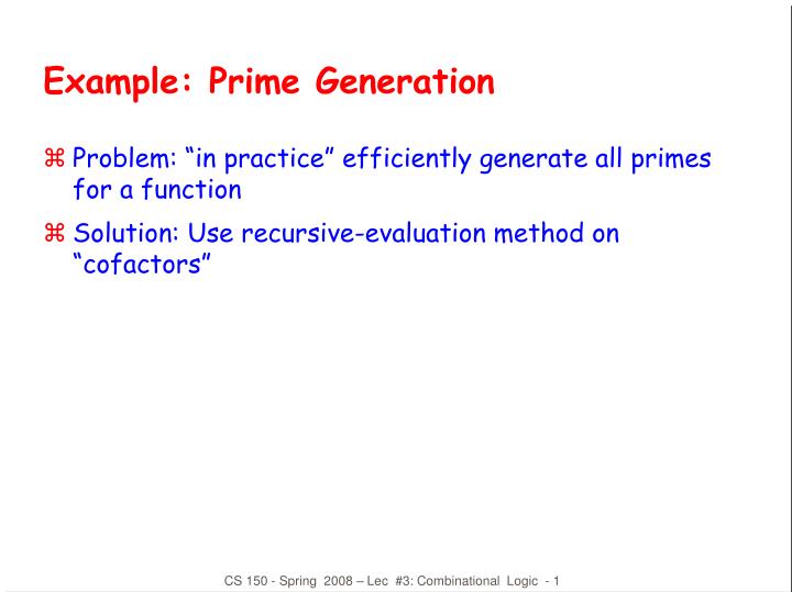 PPT - Example: Prime Generation PowerPoint Presentation, free download ...