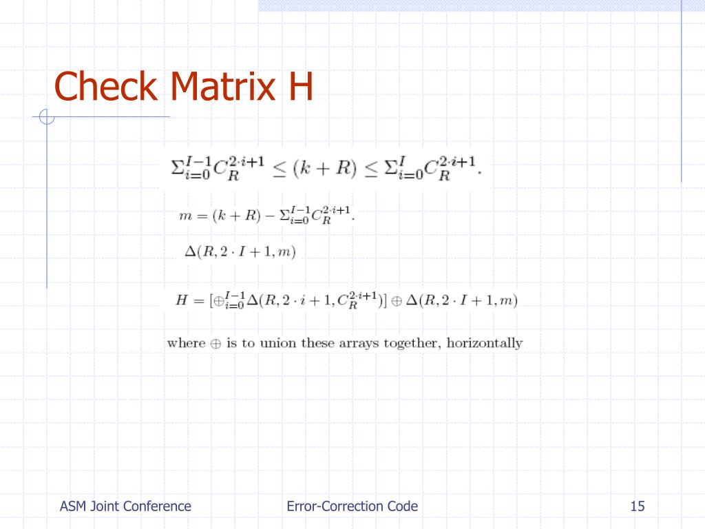 Ppt Error Correction Coding Using Combinatorial Representation Matrices Powerpoint