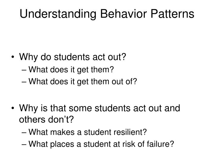 PPT - Introduction to Understanding Patterns of Repeated Behavior ...