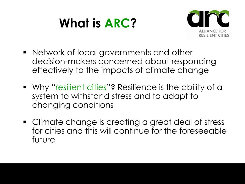PPT - The Alliance for Resilient Cities Eva Ligeti, Executive Director ...