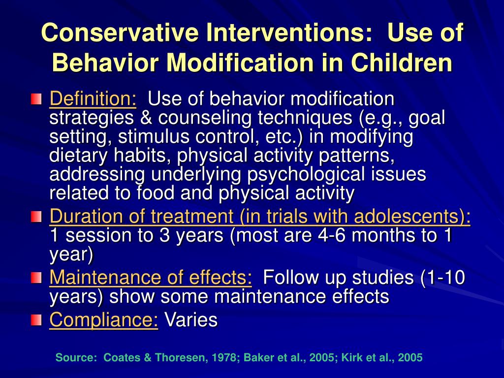 PPT - Conservative Interventions for Treatment of Overweight and ...
