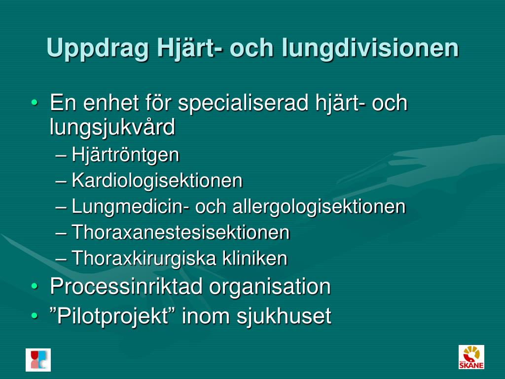 PPT - Erfarenheter av processorienteríng vid Hjärt- och lungdivisionen ...