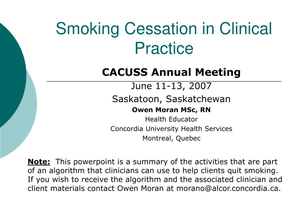 Ppt Smoking Cessation In Clinical Practice Powerpoint Presentation